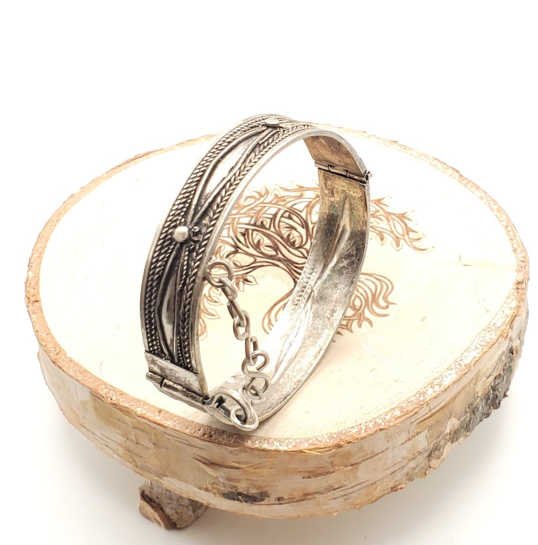 Antique Silver Moroccan Tiznit Berber Bracelet, Ethnic Tribal, Tribal ...