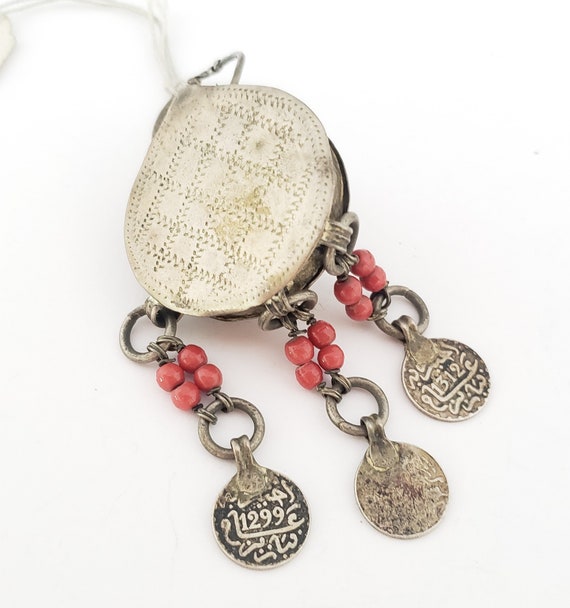 Antique Moroccan Silver Talisman Box Pendant: Berber … - Gem