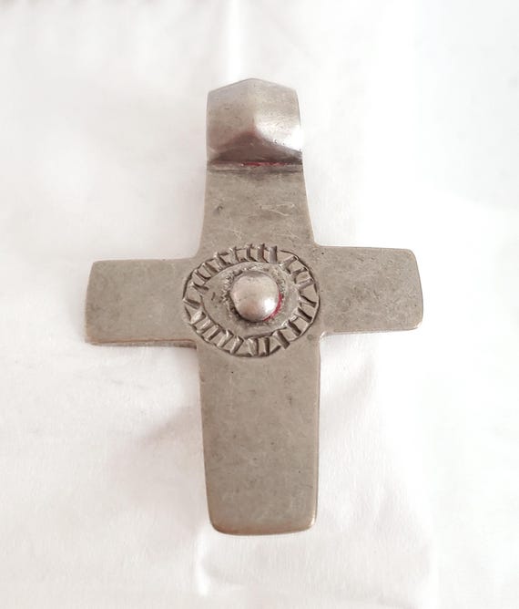 Antique Ethiopian Christian silver cross pendant,Amul… - Gem