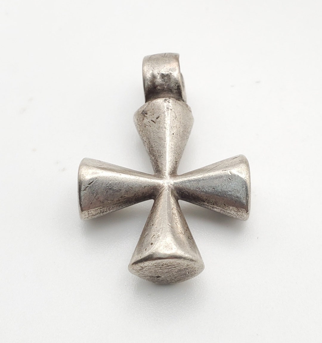 Antique Ethiopian Christian Silver Cross Pendant,amulet Pendant,genuine ...