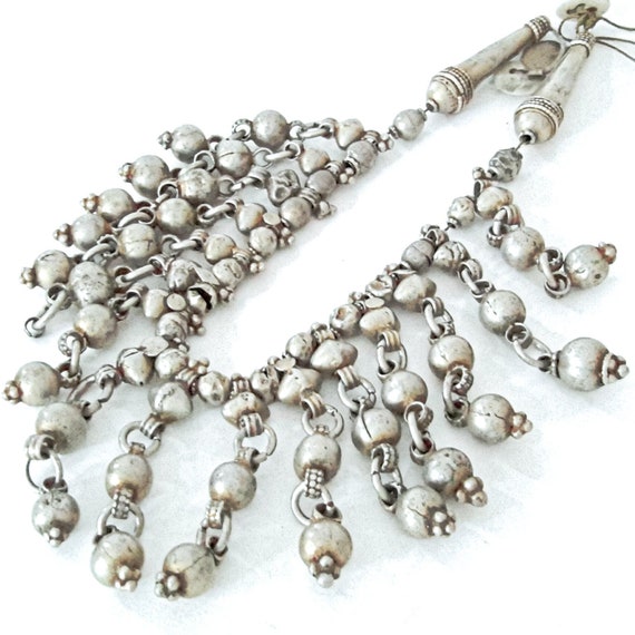 Antique Ethiopian silver fertility beads Necklace,Han… - Gem