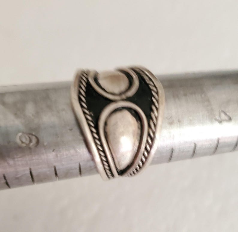 Antique Tuareg Elevated Engraved Table Silver Ring Size 5 ,tuareg ...