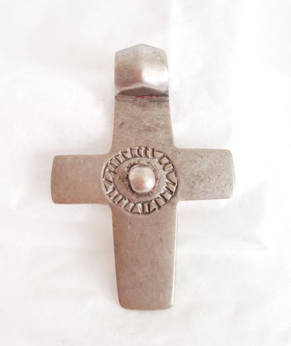 Antique Ethiopian Christian silver cross pendant,Amul… - Gem