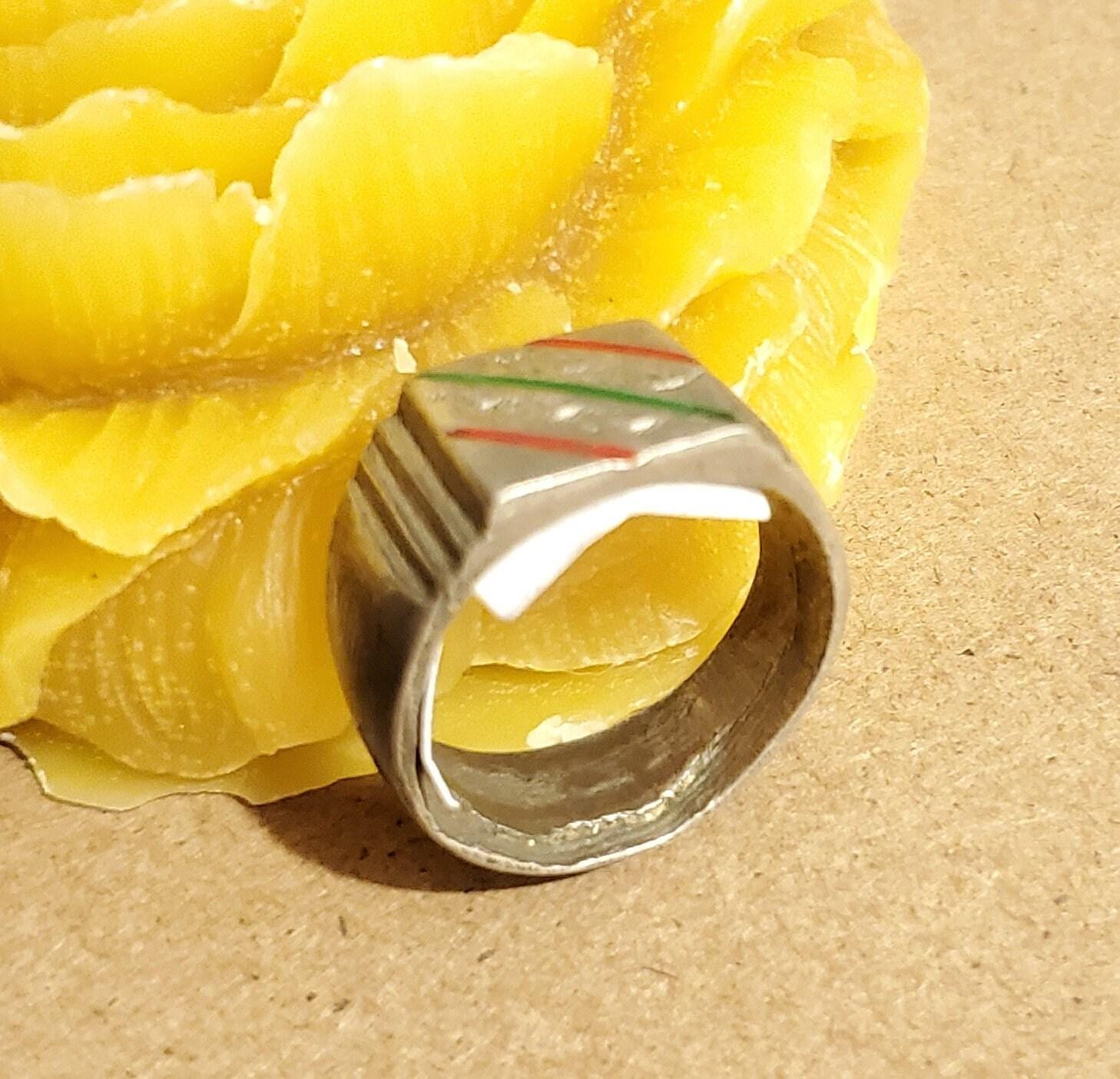 Antique Tuareg Elevated Engraved Table Silver Ring Size 8.5, Tuareg ...