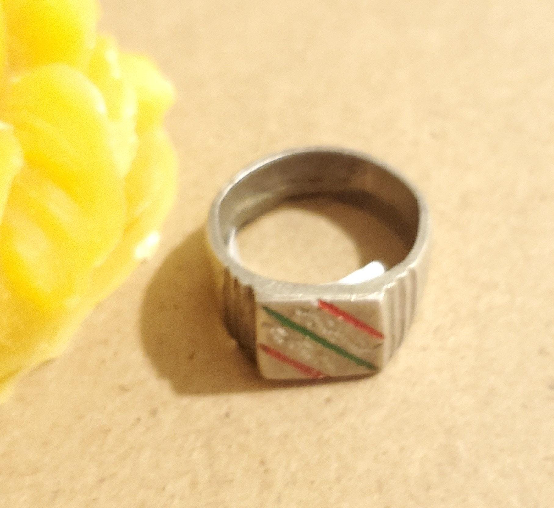 Antique Tuareg Elevated Engraved Table Silver Ring Size 8.5, Tuareg ...
