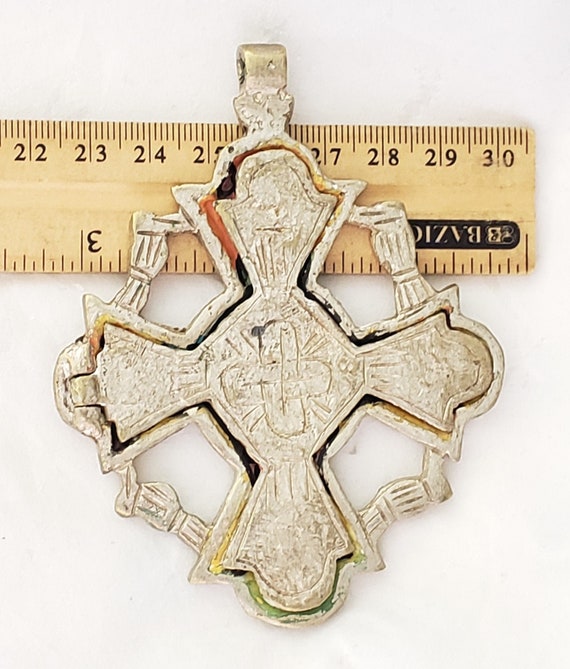 Ethiopian Coptic Painted Cross Icon Handmade Religiou… - Gem