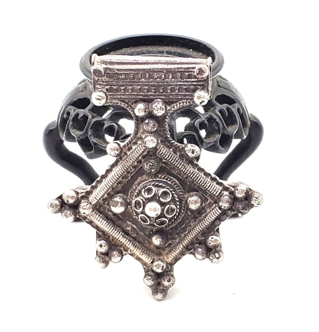 Antique Moroccan Silver Berber Cross Pendant Ethnic Tribal, Hand ...