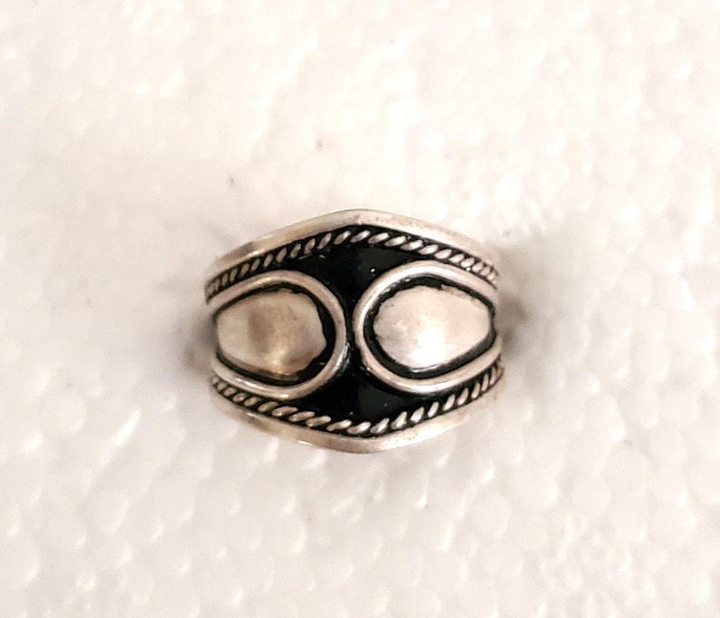 Antique Tuareg Elevated Engraved Table Silver Ring Size 5 ,tuareg ...