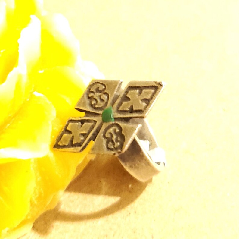 Antique Tuareg Elevated Engraved Table Silver Ring Size 7 ,tuareg ...