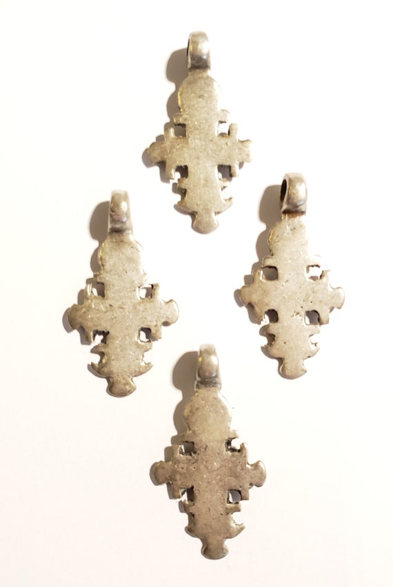 4 old Ethiopian silver cross pendan,ethnic Ethiopian,… - Gem