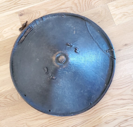 authentic African Ethiopian leather shield from Ethio… - Gem