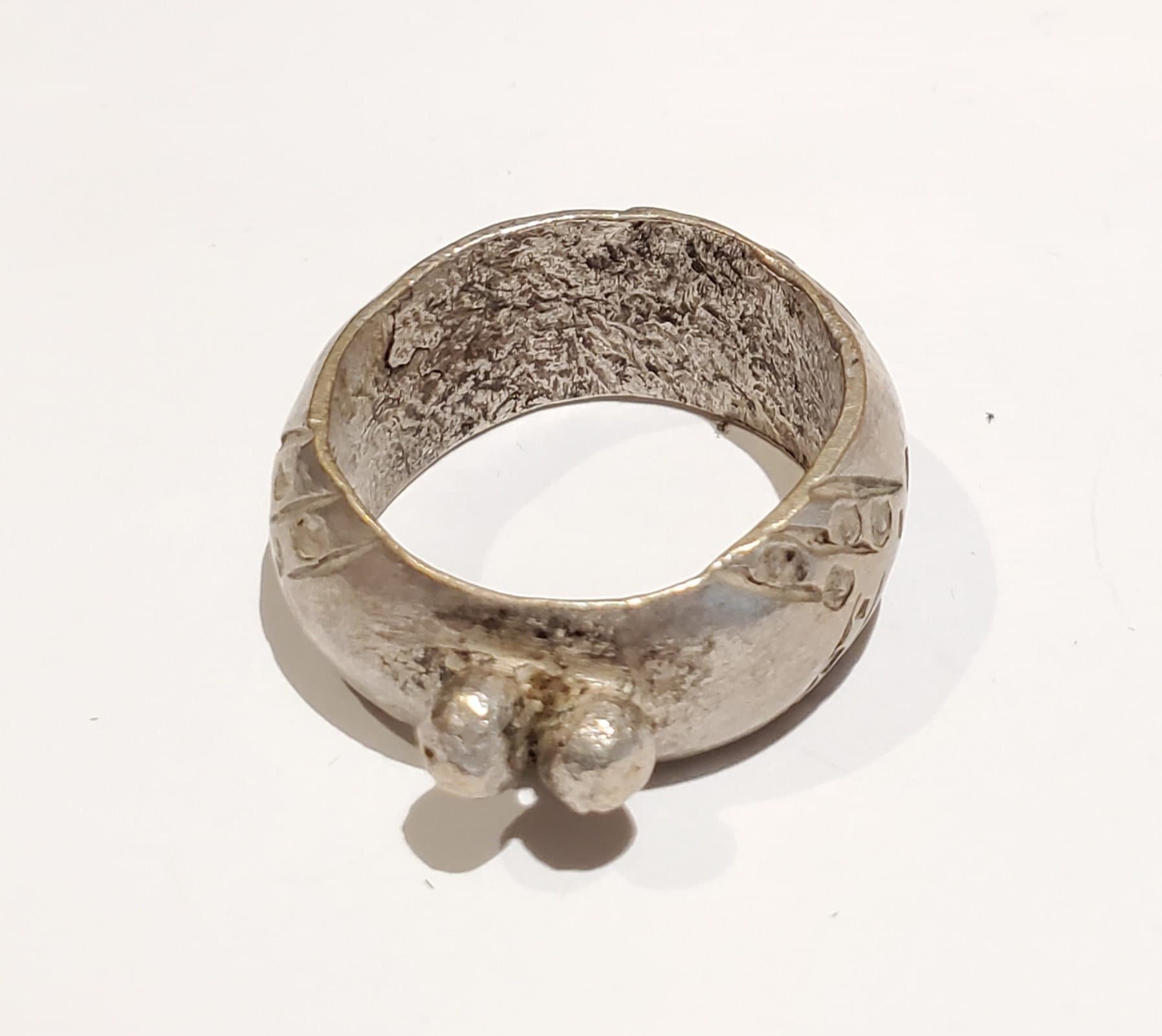 Antique Silver Ethiopian Wedding Ring Size 9.5 Tribal Jewelry Hand ...