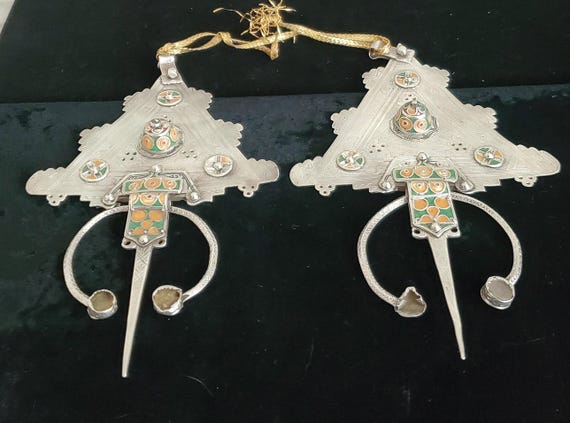Antique Big Amazigh Berber silver fibulas, Sous, Moro… - Gem