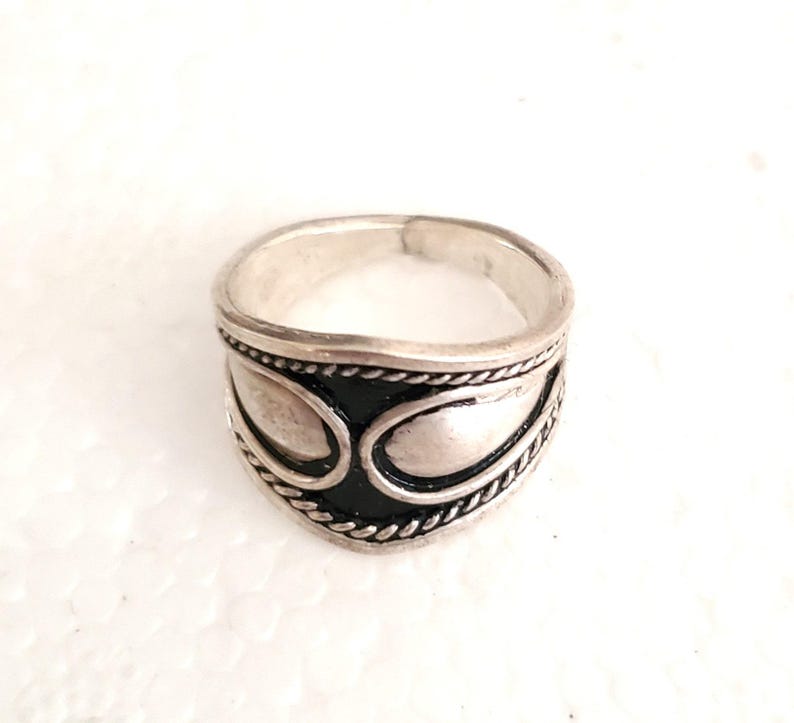 Antique Tuareg Elevated Engraved Table Silver Ring Size 5 ,tuareg ...