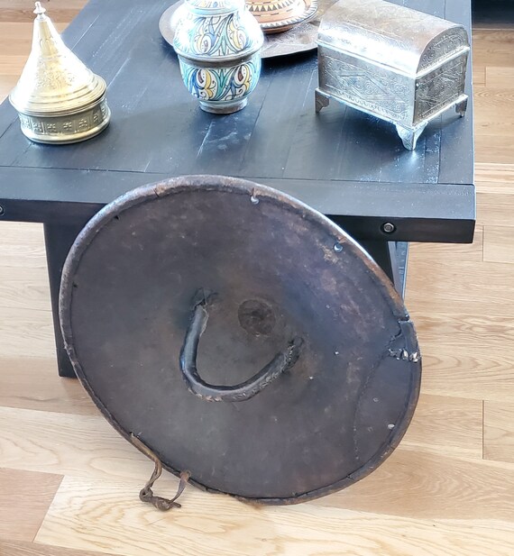 authentic African Ethiopian leather shield from Ethio… - Gem