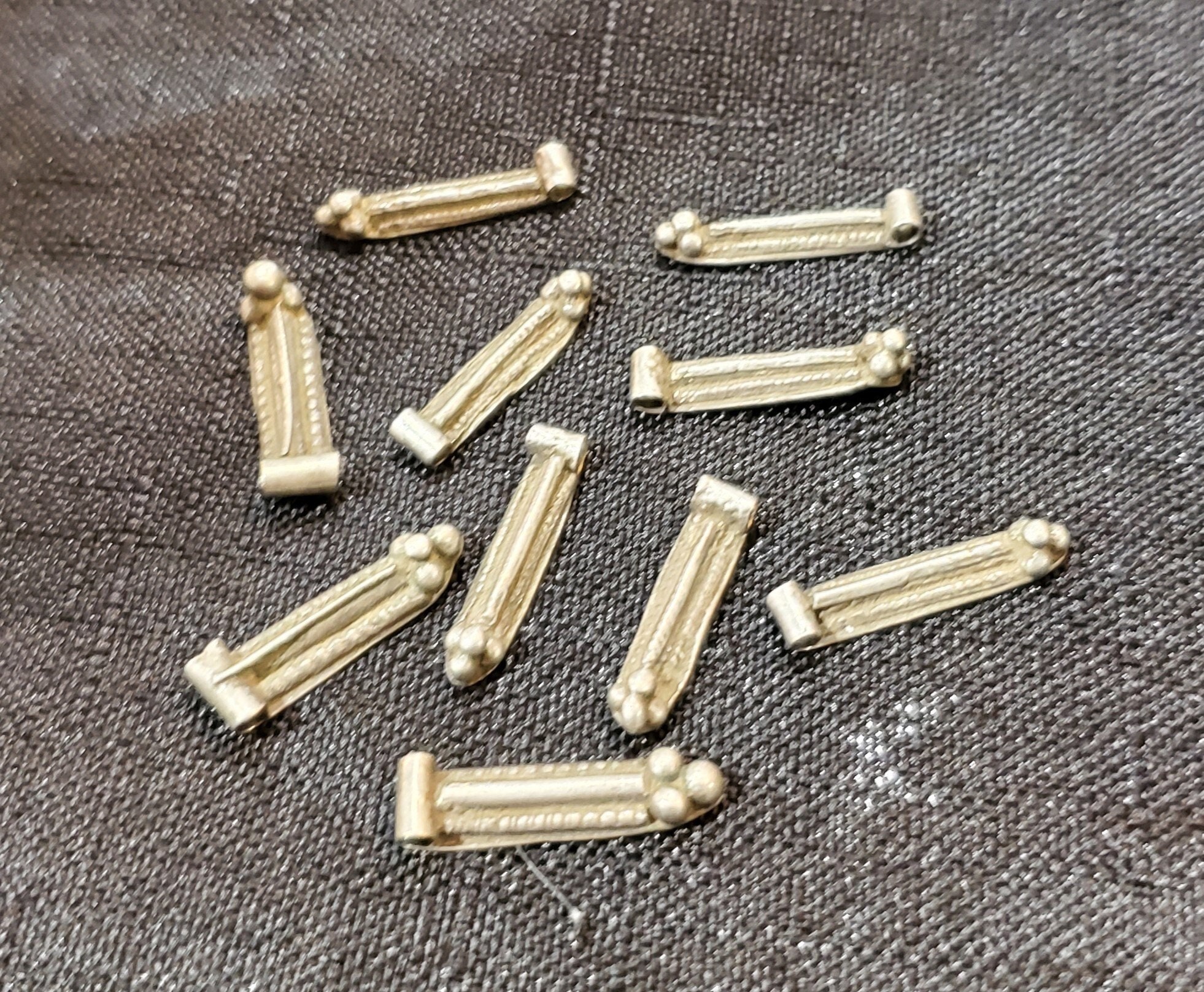 10 Old Ethiopian Telsum Silver Phallic Pendants Beads,ethiopian Beads ...