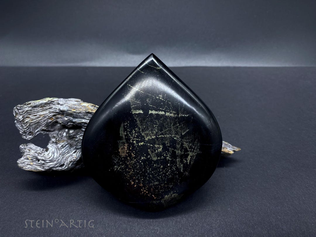 Gemstone Palm Stone 'pyrite Slate' *XXL*, Silver 925 - Etsy