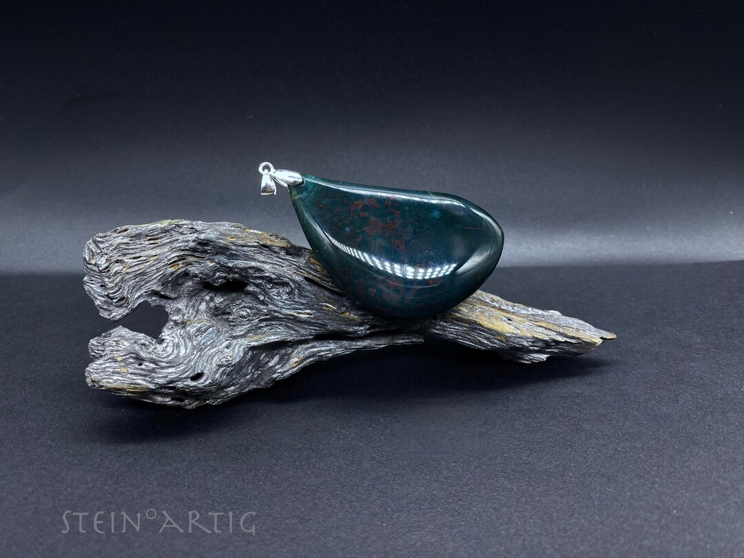 Pendant Gemstone 'heliotrope', Silver 925 - Etsy