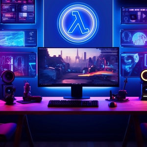 Neon Light for Gaming Bedroom, Custom Neon Sign With Half Life Decor ...