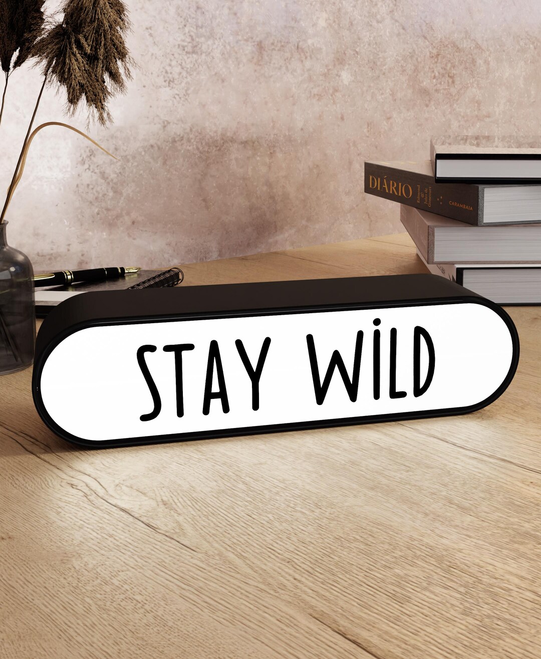 Stay Wild Mini Light Box, LED Tabletop Sign, Glowing Table Sign, Room ...