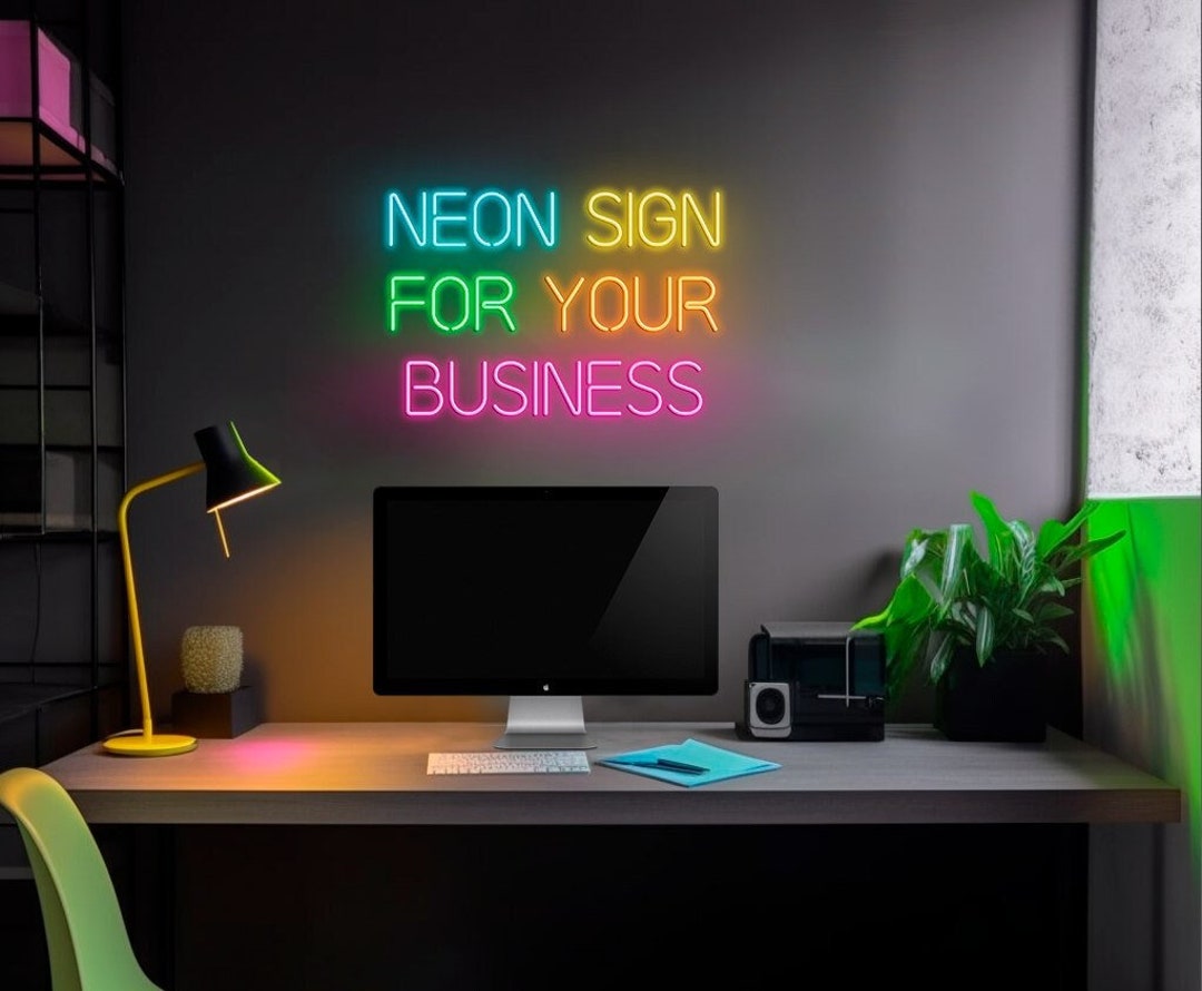 Custom Business Logo Neon Sign, LED Sign for Bar & Office, Personalized ...