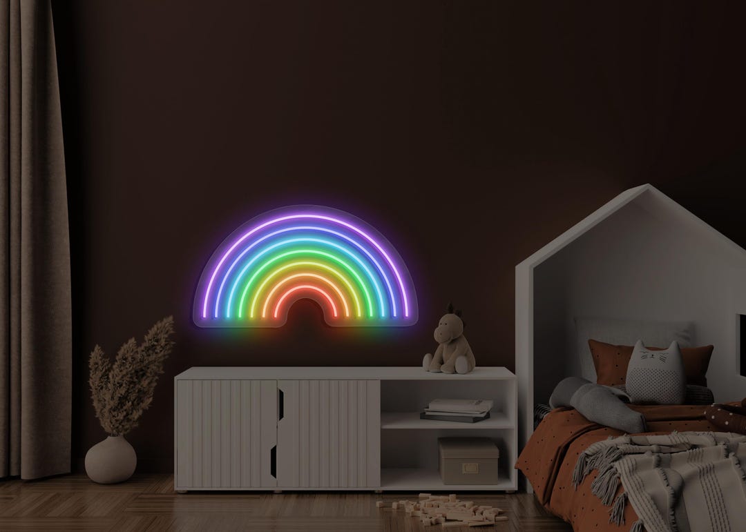 Rainbow Neon Sign, Colorful LED Light, Bedroom Decor, Aesthetic Pride ...