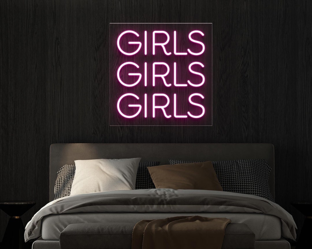 Girls Girls Girls Neon Sign, Girls LED Light, Bedroom Wall Decor, Light ...