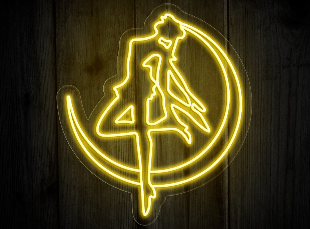Sailor Moon Neon Sign, Sailor Moon Custom Neon Sign, Anime LED Neon ...