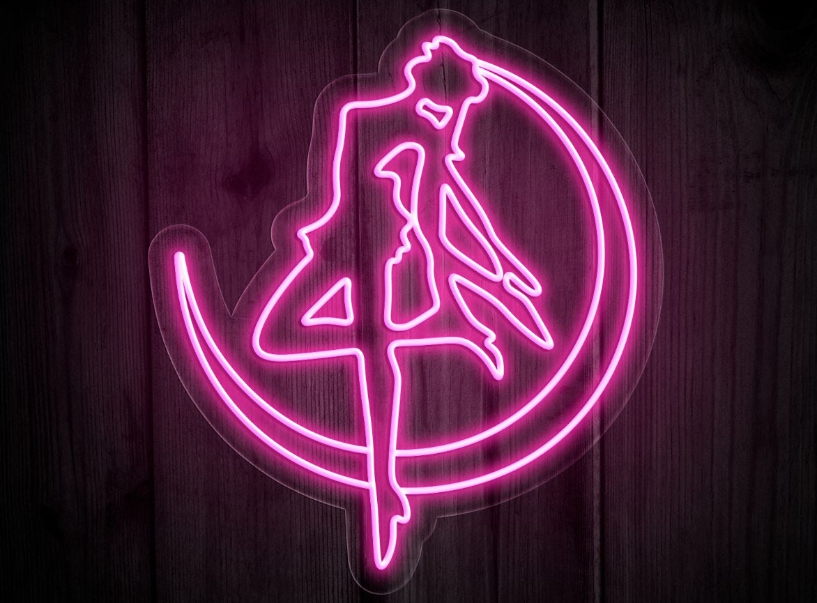 Sailor Moon Neon Sign, Sailor Moon Custom Neon Sign, Anime LED Neon ...