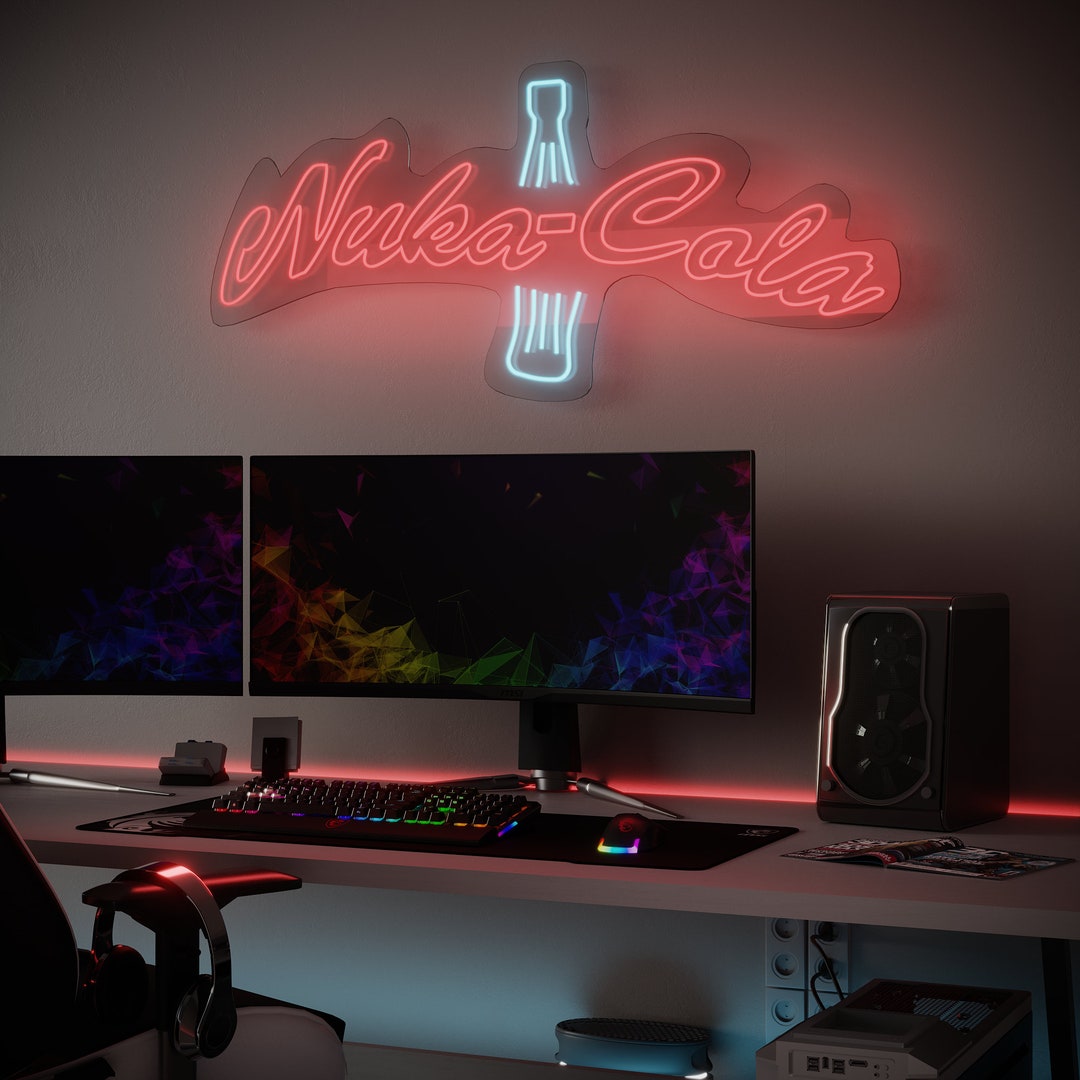 Nuka Cola Neon Sign for Gaming Room, Red Neon LED Lights Sign, Neon ...