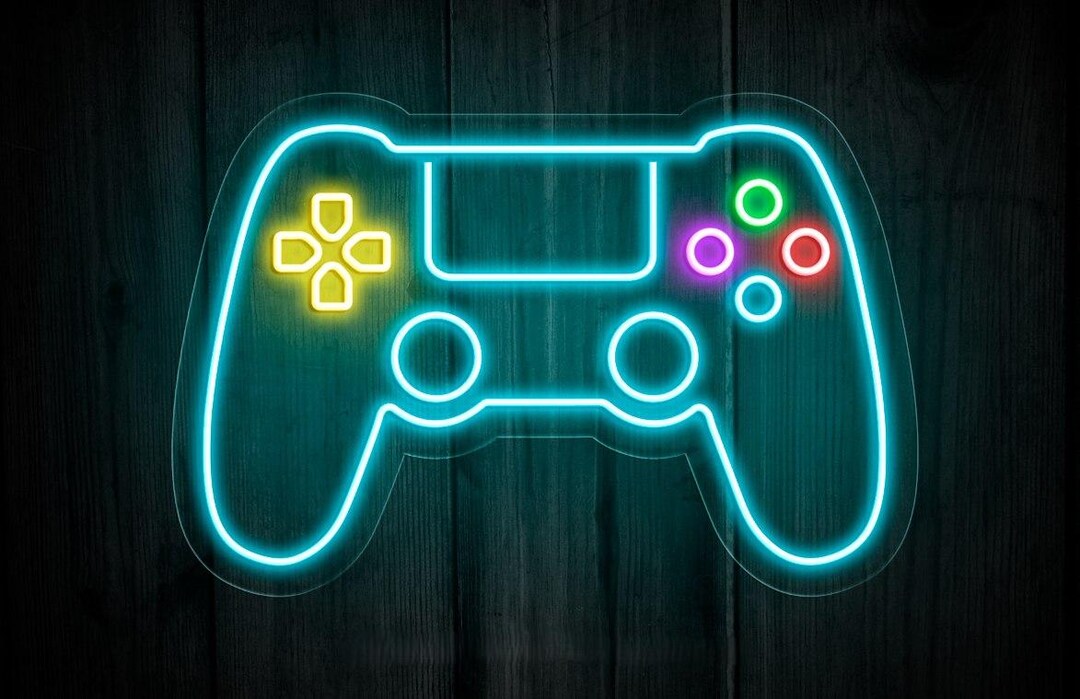 LED Gamepad Neon Sign, Gaming Room Decor, Retro Gamer Gift, Video Game ...