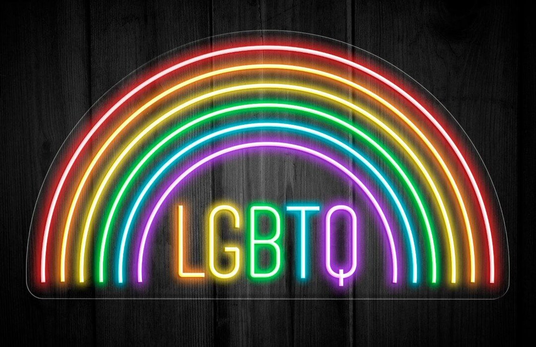 Pride Rainbow Neon Sign, LGBTQ Community Led Light Sign, Rainbow LGBTQ ...