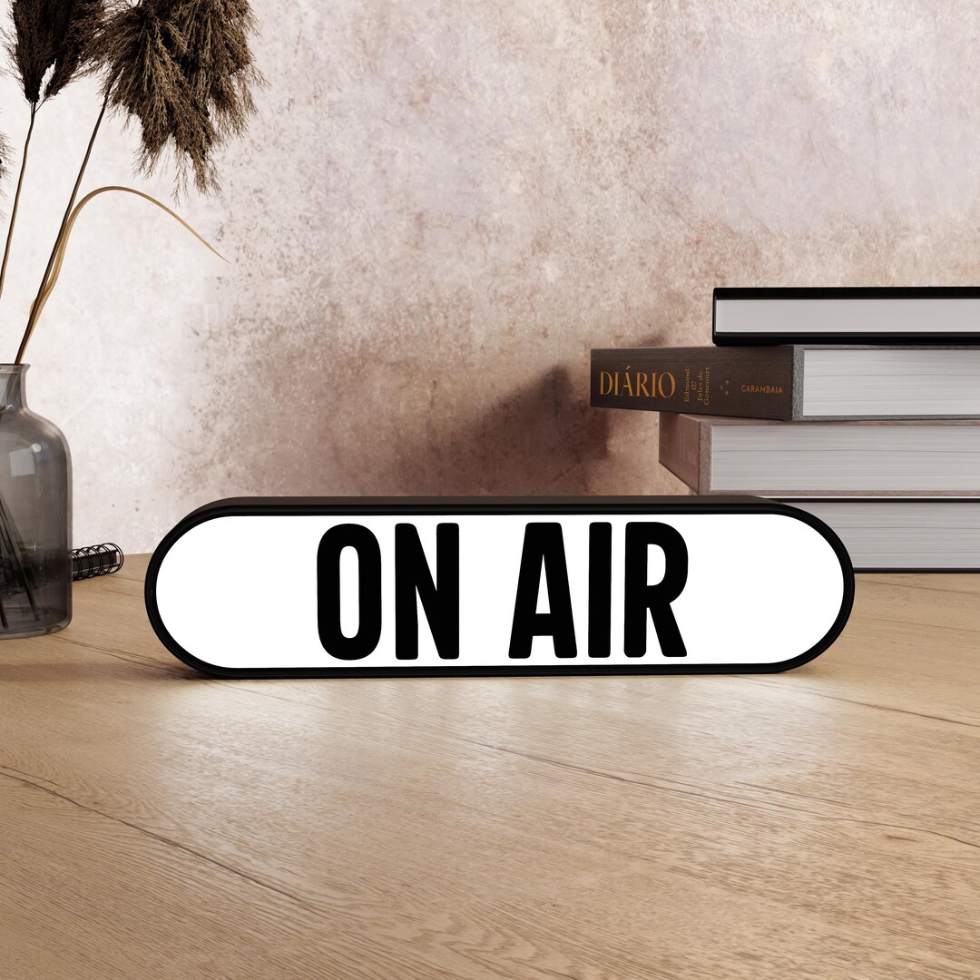 ON AIR Mini Lightbox, LED Desk Sign, on Air Light Sign, Streaming ...