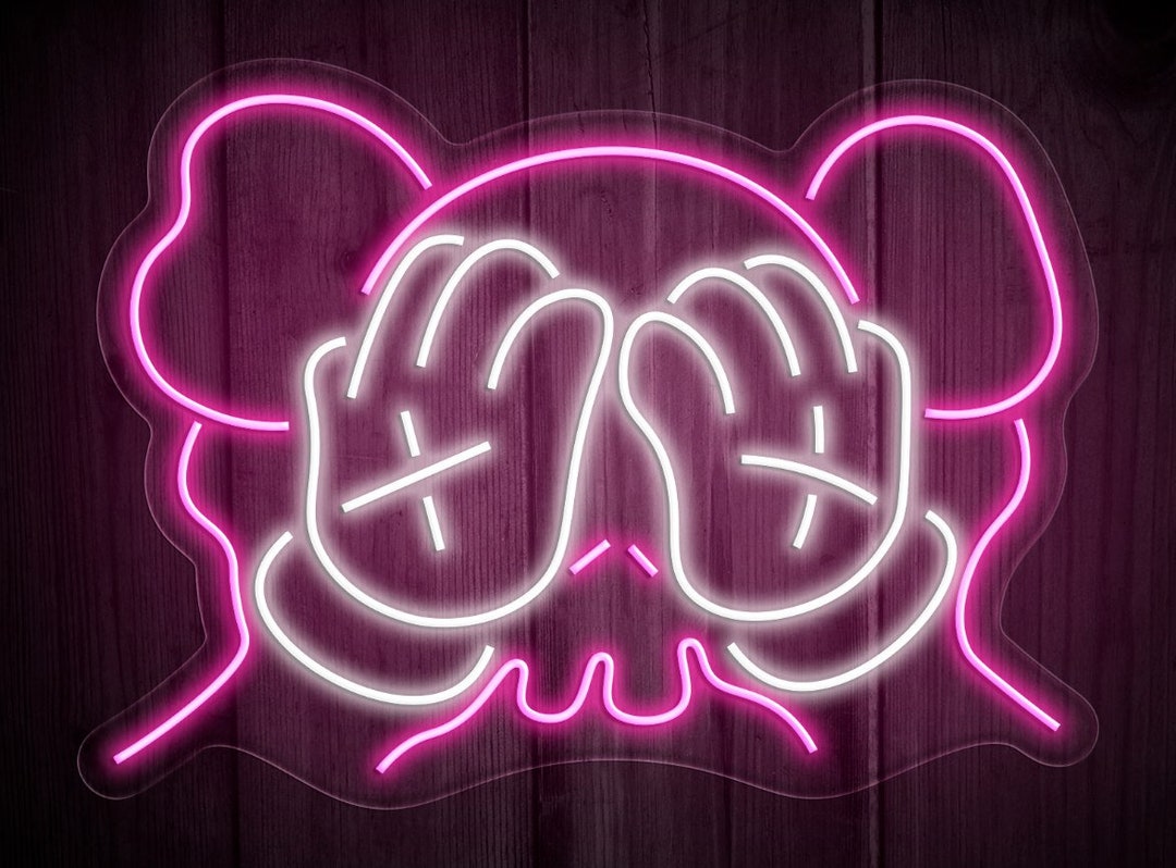 Custom Kaws LED Neon Sign for Bedroom, Game Room Pink Neon Sign, Anime ...
