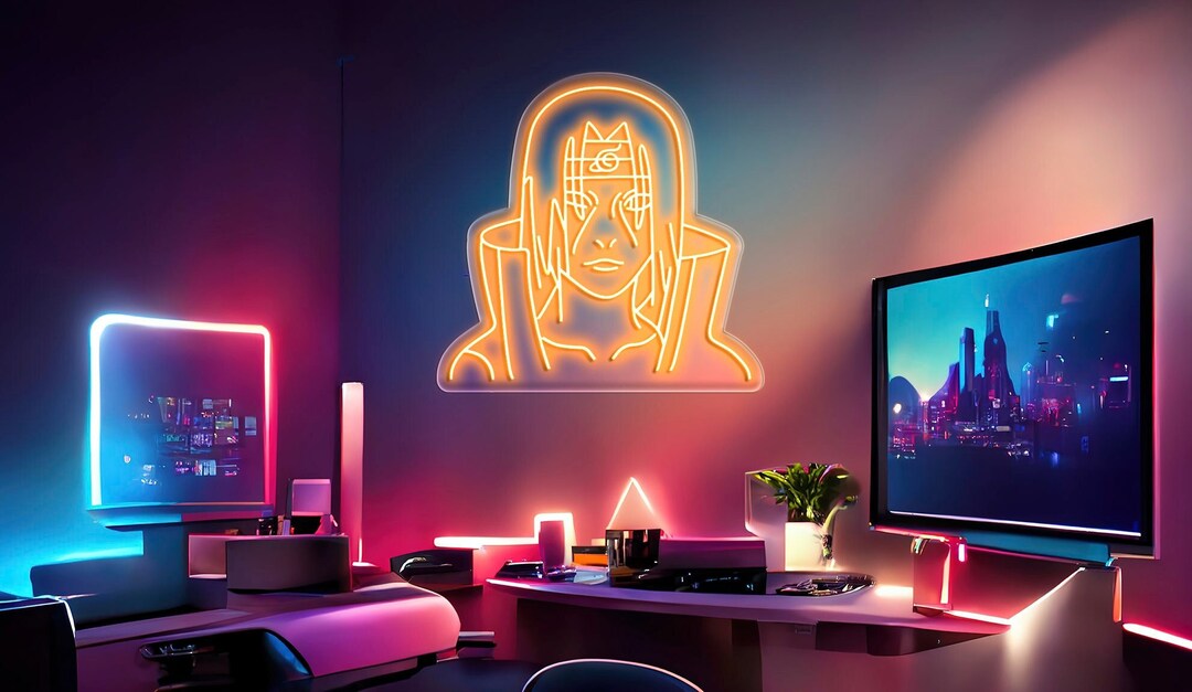 Custom Anime Neon Sign, Itachi LED Neon Light, Perfect for Bedroom Neon ...