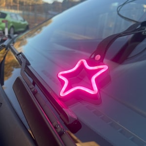 LED Star Neon Tsurikawa, Cute Car Star Decor, JDM Gifts, Neon Star Car ...