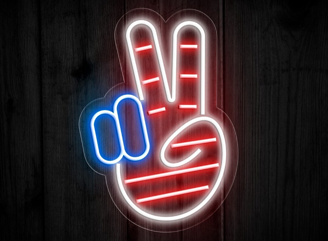 USA Neon Sign ,bar Neon Sign, Patriotic Sign, Independence Day ...