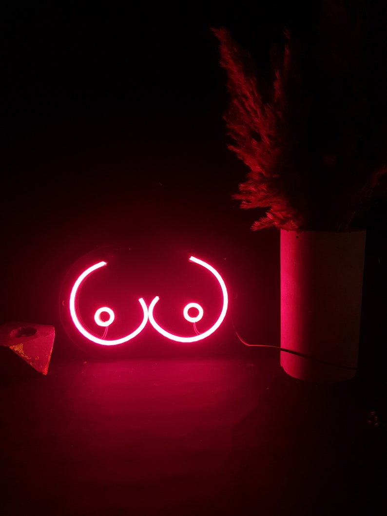 Led Boobs Neon Sign Led Neon Light Boobs For A T Home Etsy
