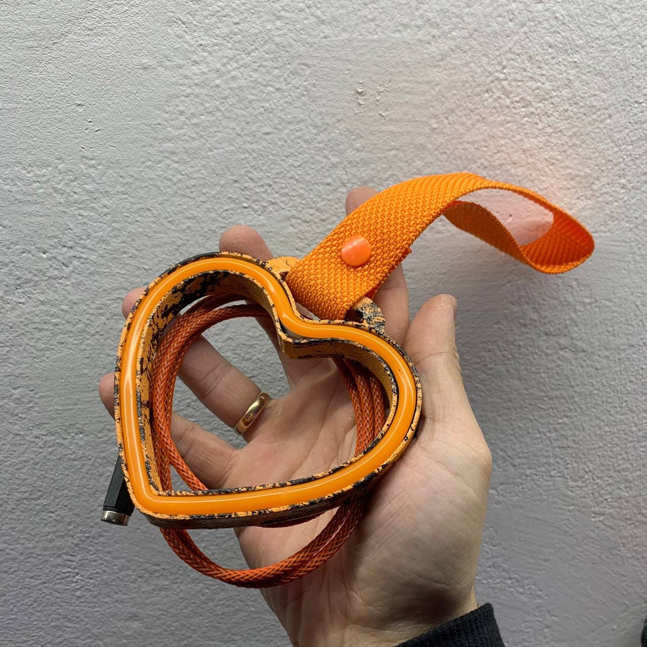 LED Neon Tsurikawa Ring, JDM Car Handle Accessory, Led Neon Heart ...