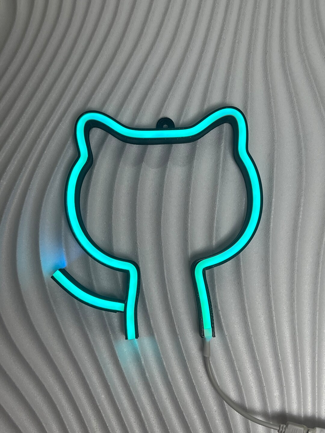 Github Neon Sign, Led Neon Light, Kitten Signage, Cute Cat Neon ...