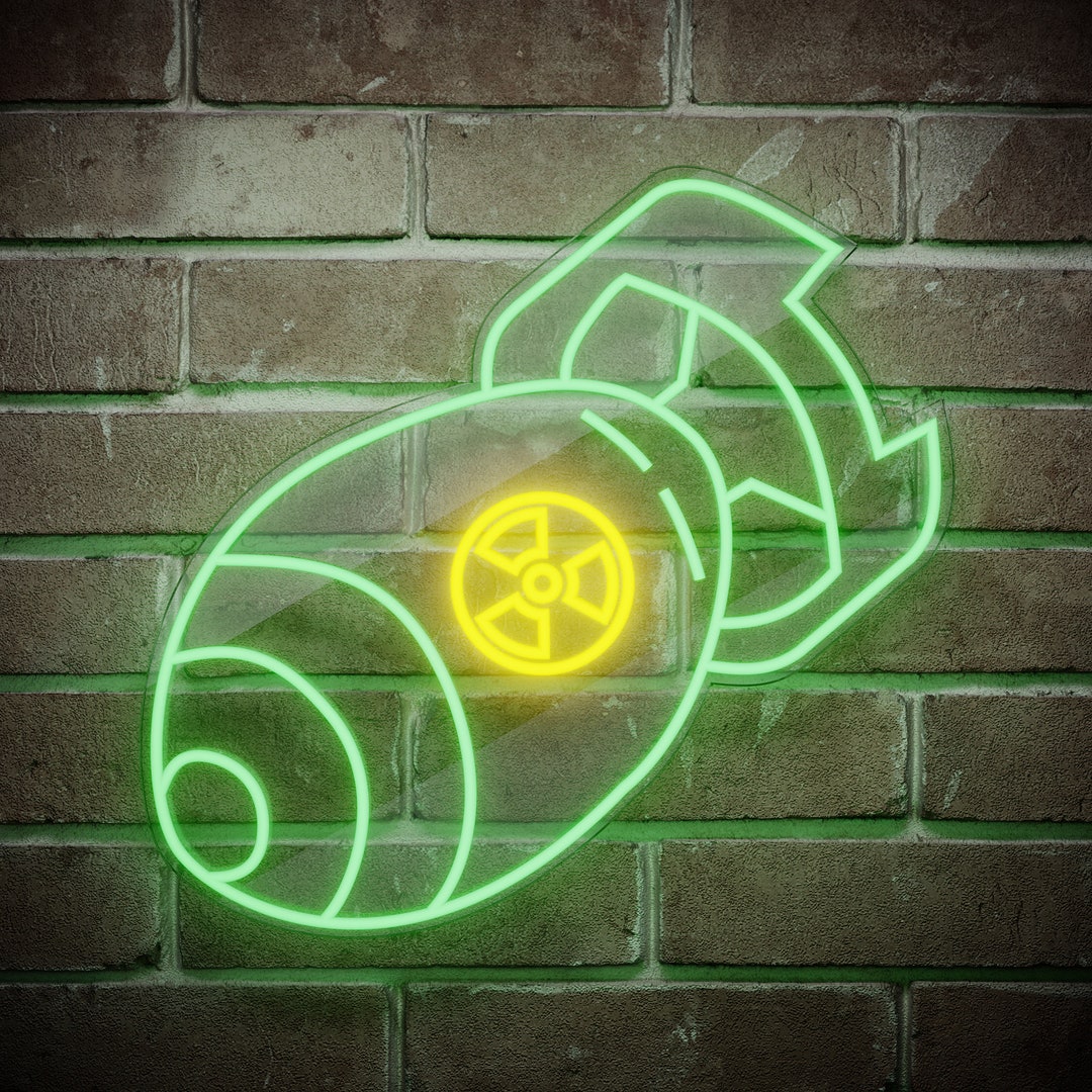 Rocket Neon Sign, Nuclear Led Light up Sign, Radiation Neon Led Sign ...