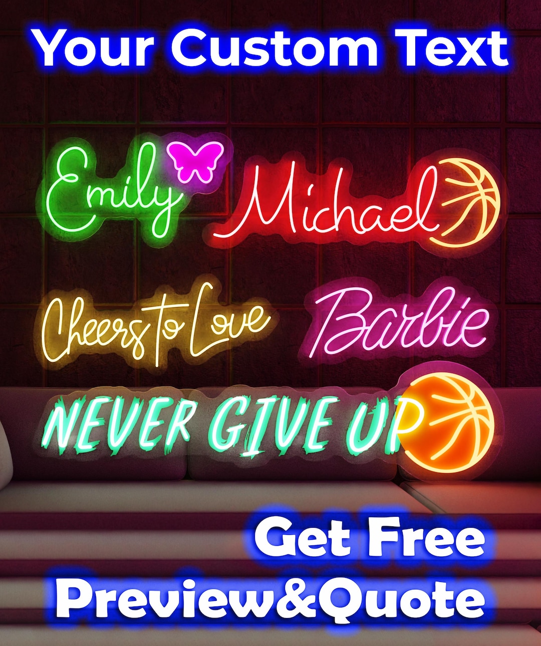 Your Name Neon Sign, Custom Nickname, Username Personalized LED Sign ...