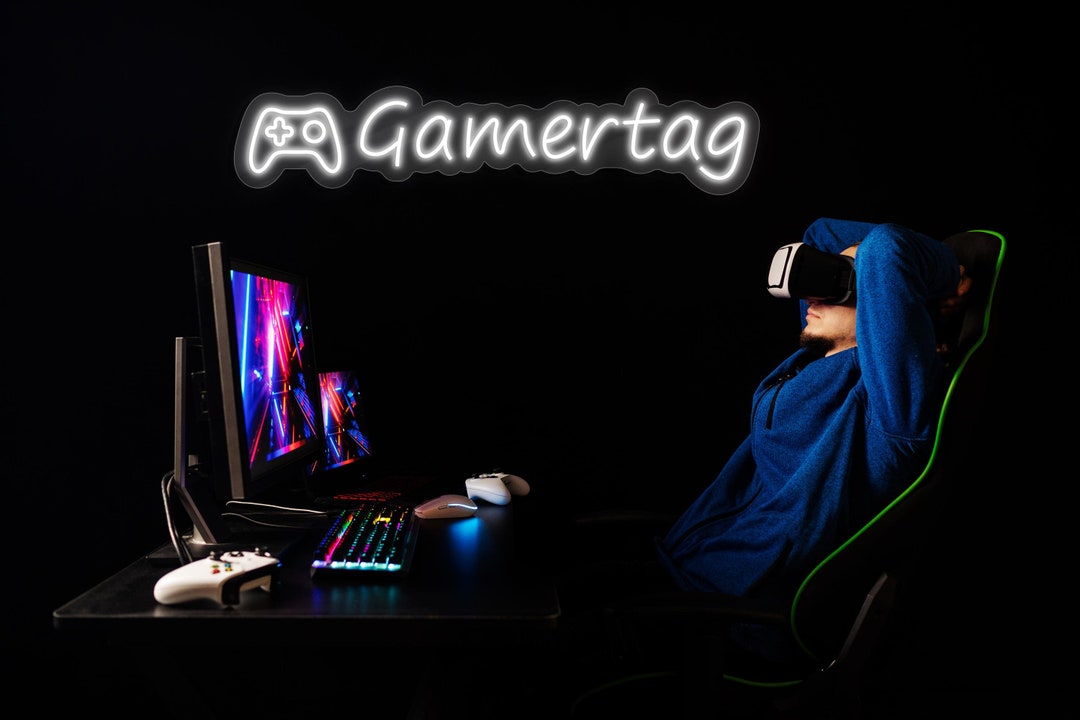Custom Gamertag Neon Sign, Personalized Gamer Tag LED Light ...