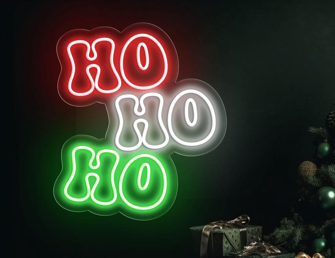 Ho Ho Ho Neon Sign, LED Hohoho Sign, Light up Sign, Christmas Wall ...