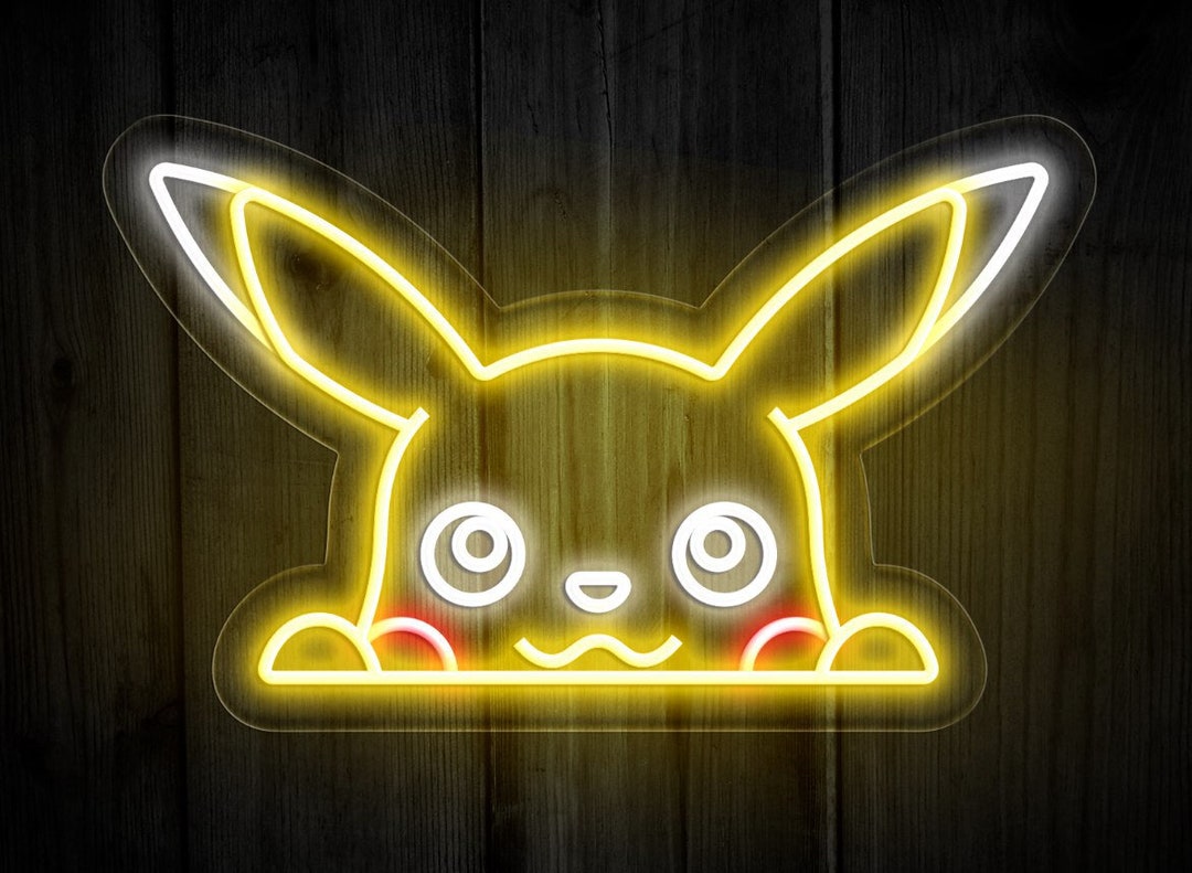 Pikachu Neon Sign Pokemon Led Neon Decor Custom Anime Neon - Etsy