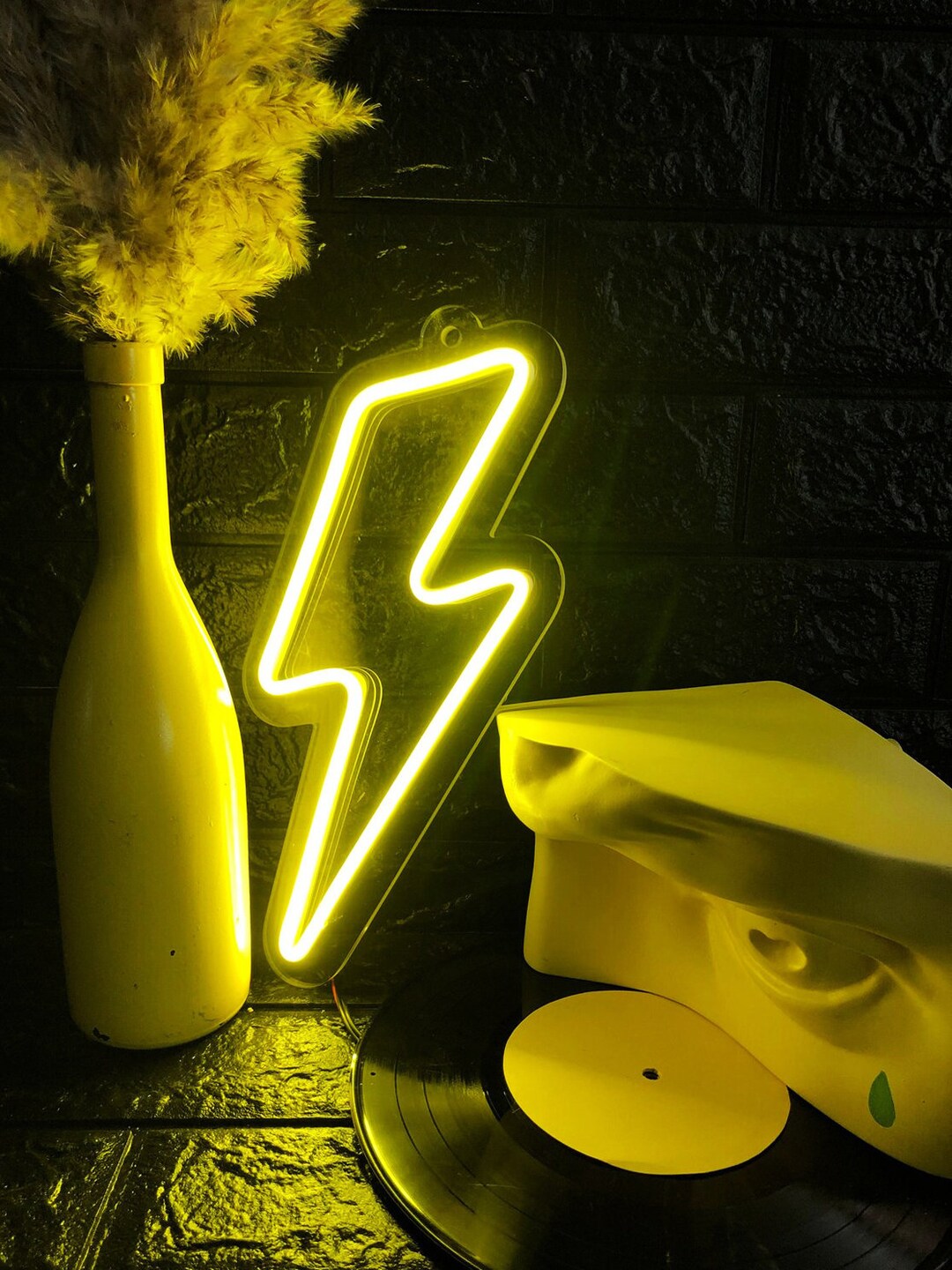 Lightning Neon Sign, Lightning Bolt Neon LED Light, Aesthetic Neon Sign ...