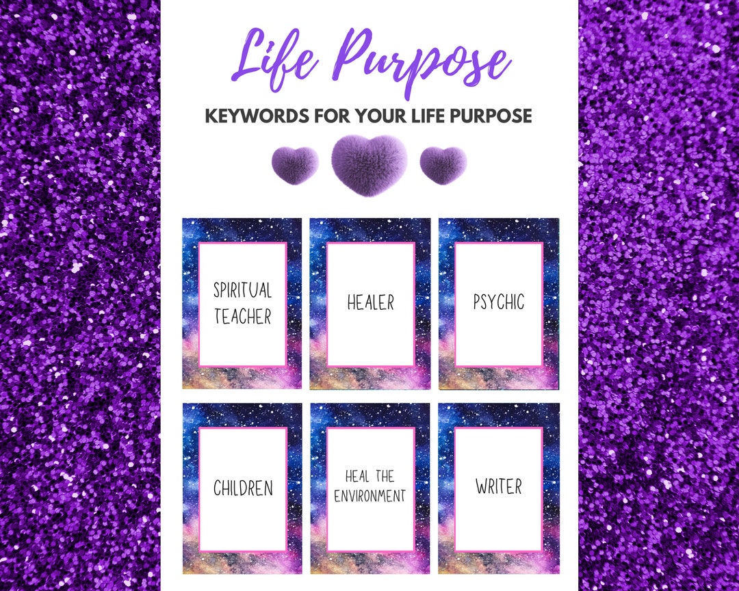 LIFE PURPOSE Oracle Cards- 24 Printable Oracle Cards | Daily Guidance ...
