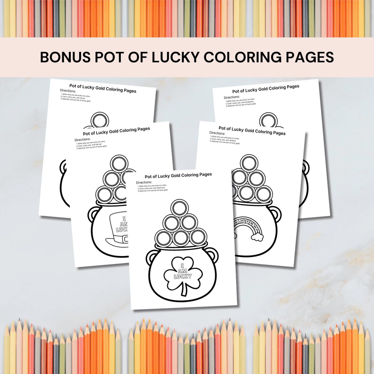 St Patricks Day Paper Chain Countdown Calendar Printable Kids Activity ...