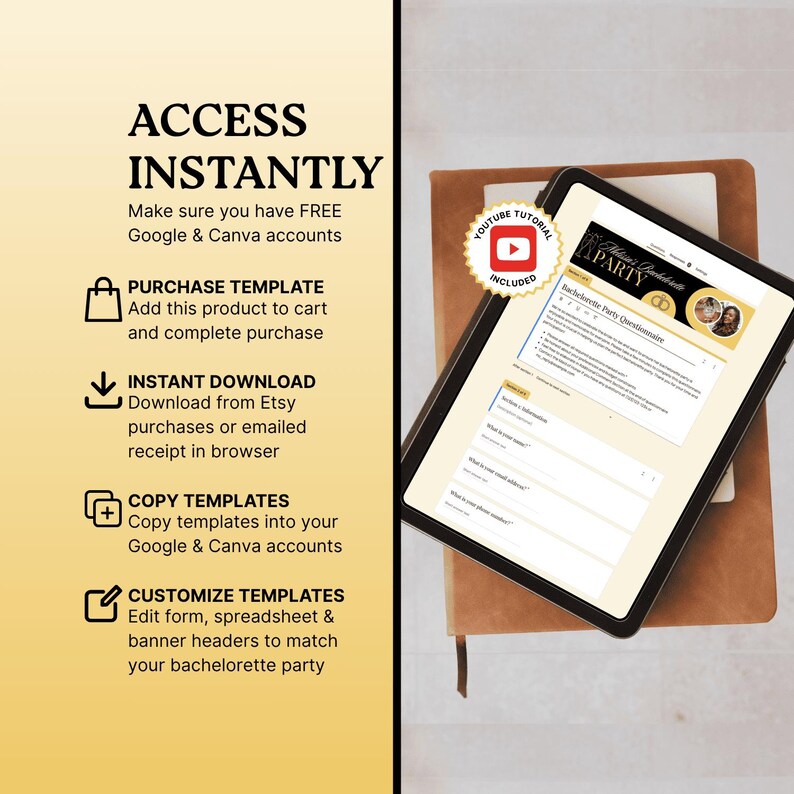 Google Forms Bachelorette Party Questionnaire Google Forms Template ...