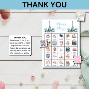 Paris Bingo Cards Printable Game, 30 France Travel Bingo Board Game ...